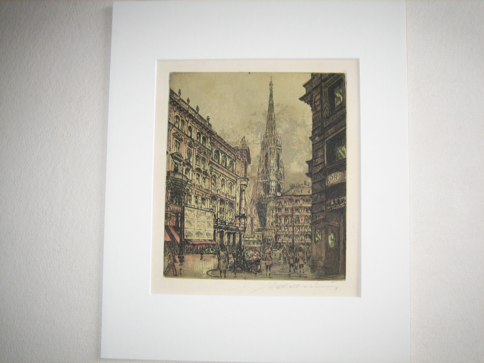 LUDWIG ADAMUS - VIENNA - STEPHANSDOM - ORIGINAL ETCHING - VERY GOOD ...