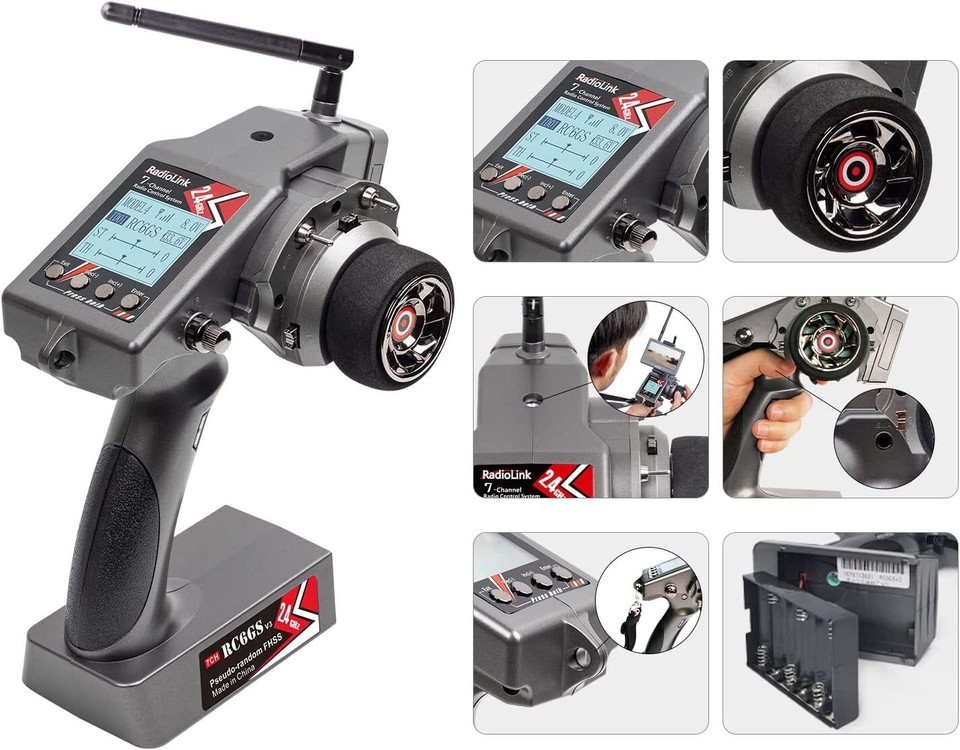 Radiolink RC6GS V3 7Ch 2.4G RC Transmitter w/ R7FG 7Ch Gyro Telemetry ...