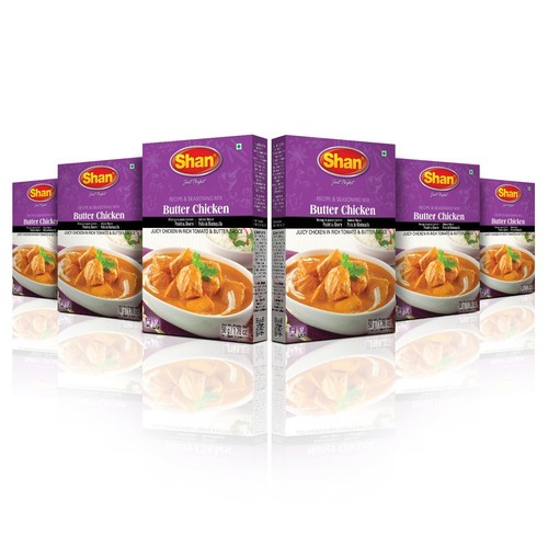 Shan Butter Chicken Seasoning Mix 1.76oz Pack of 6 Authentic Indian ...
