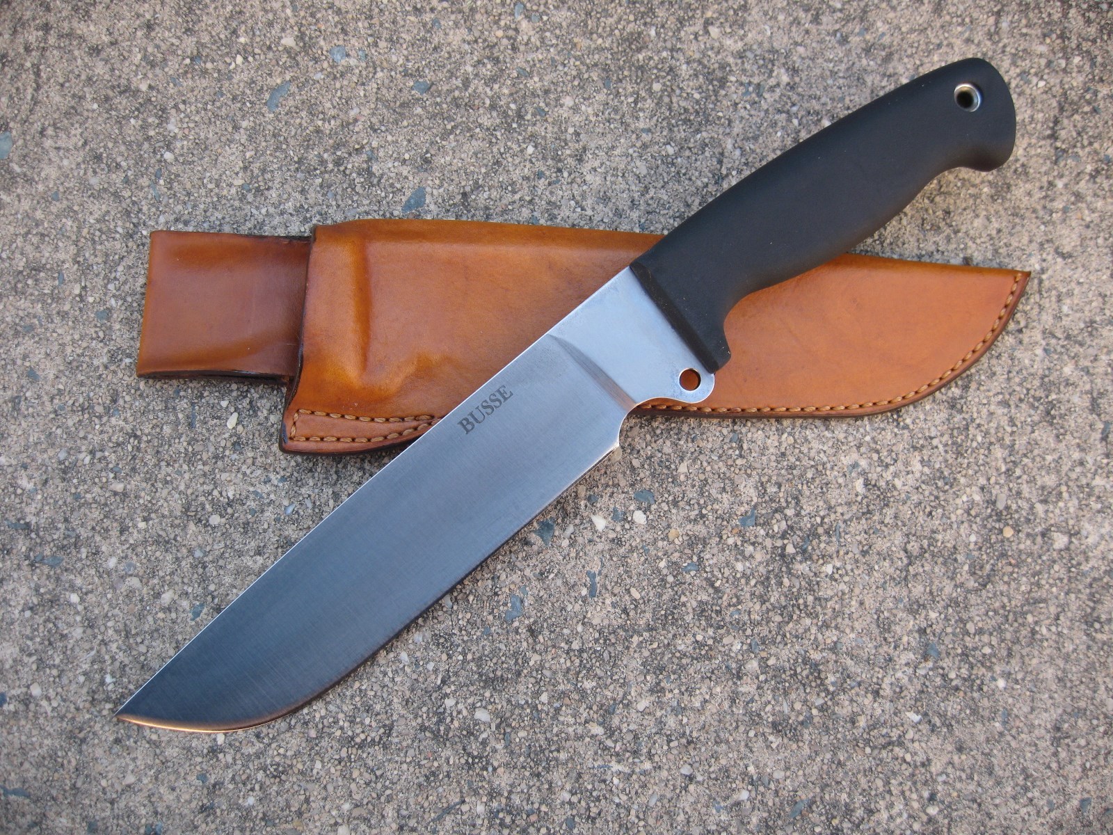 BUSSE Combat Basic 8 Knife Custom Molded Leather Sheath TAN - USA | eBay