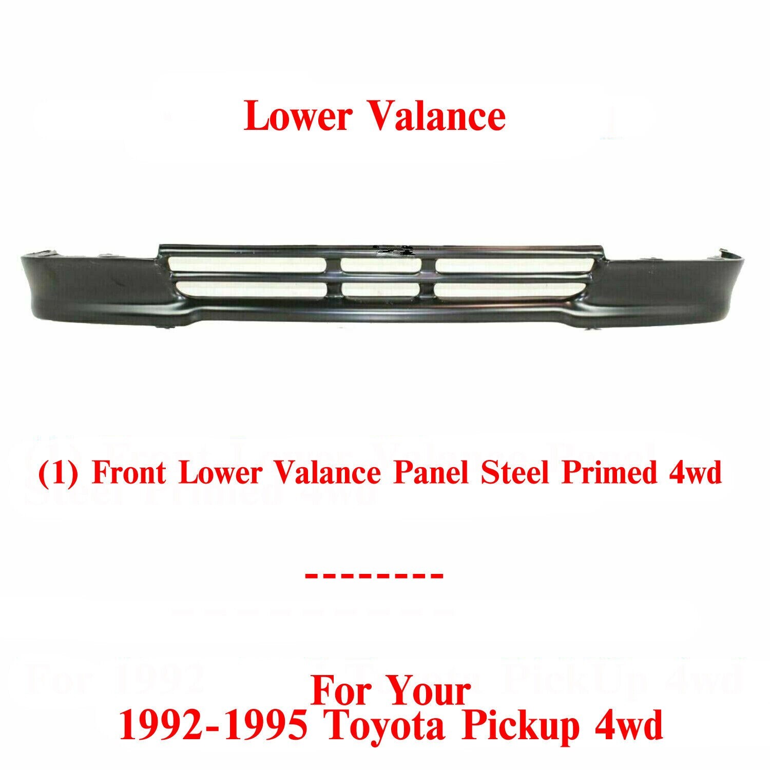 New Economy Replacement Front Lower Valance Panel, Fits 1992-1995 ...