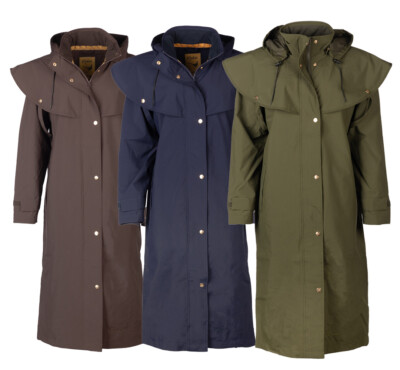 Ladies Full Length Riding Coat Winter Equestrian Jacket Womens Coats ...