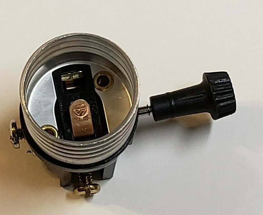 2 PACK OF 3 TERMINAL TURN KNOB INTERIOR LAMP SOCKETS FOR WIRING BOTTOM ...