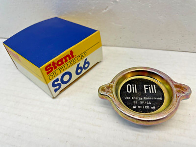 SO66 Stant Vintage NOS Engine Oil Filler Cap ZINC w/ BLACK STICKER ...