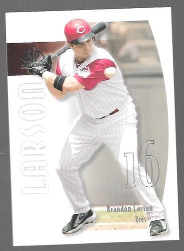 2002 Upper Deck SP Authentic Brandon Larson 175 Cincinnati Reds ...