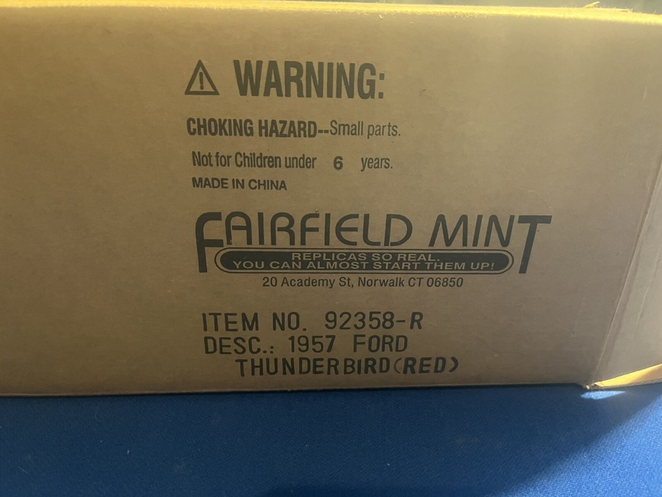 Fairfield Mint 1957 Ford Thunderbird 1:18 Road Signature Red ...