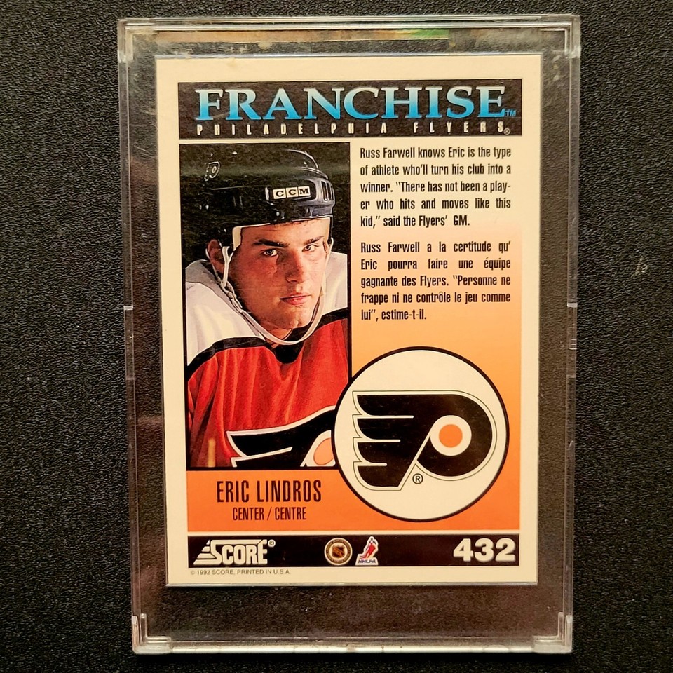 ERIC LINDROS 1992-93 SCORE FRANCHISE Hockey Card #432 Bilingual | eBay
