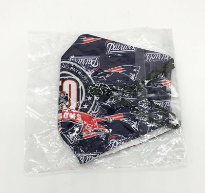 🏈 New England Patriots Face Mask/Cover 50 Seasons Blue w/ Red & White ...