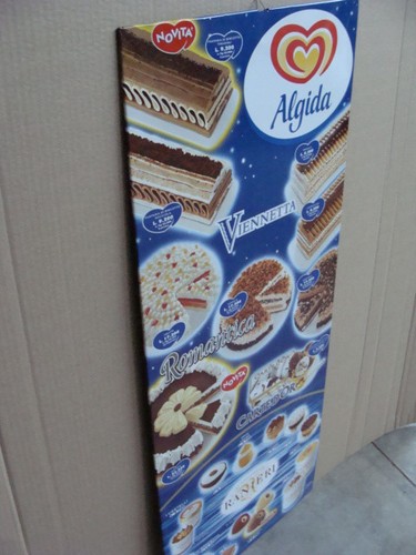 Insegna listino prezzi gelati Algida vintage bar old italy | eBay