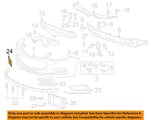 GM OEM 16-19 Cruze Front Bumper Grille Bumper Components-Tow Eye Cap ...
