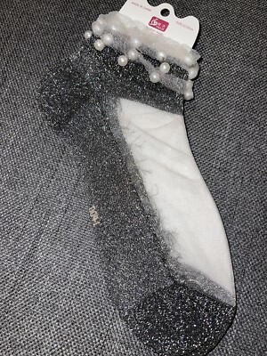 Fashion Sheet Socks With Pearl Accents | eBay