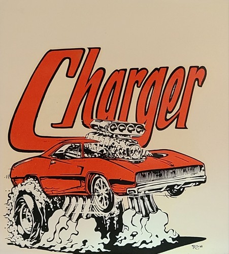 NOS 1960's Ed Big Daddy Roth Dodge Charger Decal Blown Hemi 426 Mopar ...