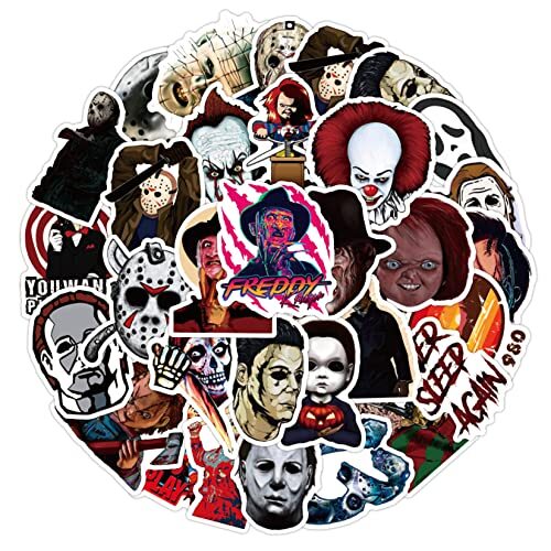50 Pcs Thriller Horror Movie Killer Role Character Stickers for Water ...