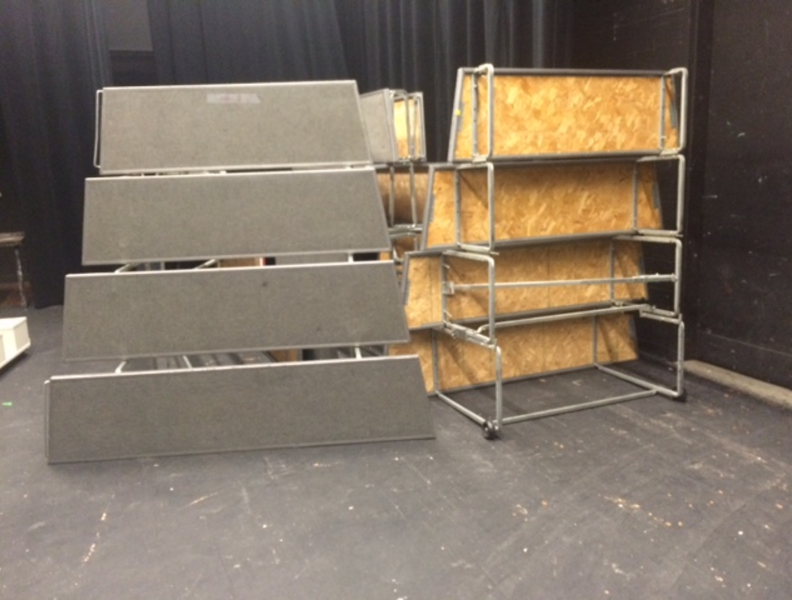 WENGER choral CHOIR RISER 4TH STEP EXTENTIONS!. (18 inch depth - 3 grey ...