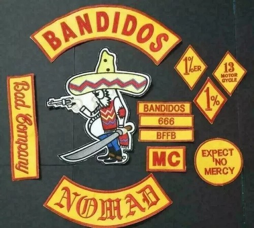 12pcs Bandidos Nomads Mc Biker Patch Set Iron On Vest Jacket Rocker | eBay