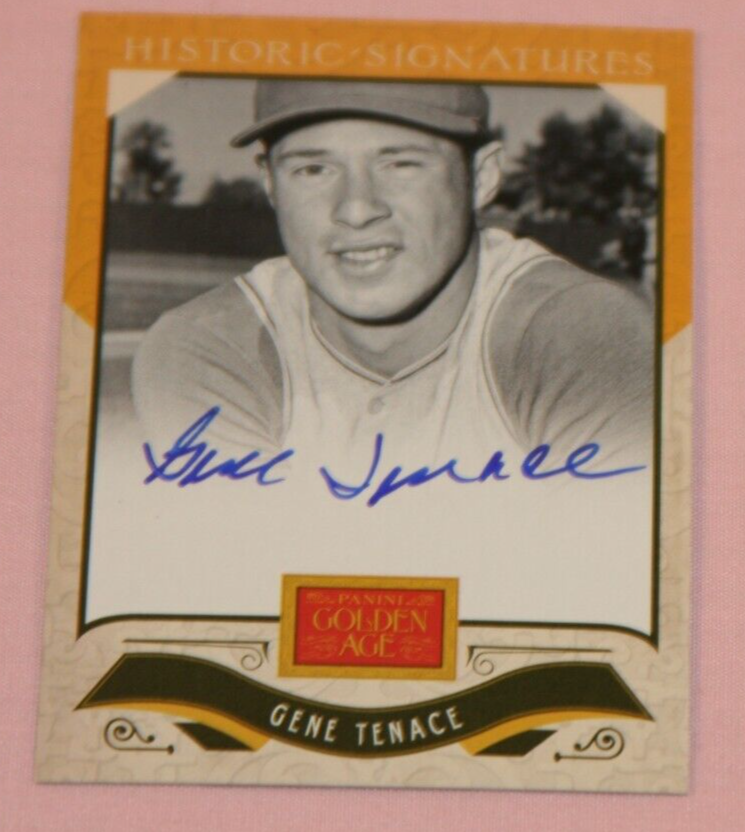 GENE TENACE 2012 GOLDEN AGE HISTORIC SIGNATURES AUTO #GT OAKLAND ...
