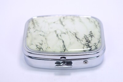 BEAUTIFUL ENAMELED MARBLE PATTERN SECRET PILL BOX | eBay