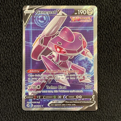 Genesect V 254/264 Pokémon Card Fusion Strike Ultra Rare Full Art TCG ...