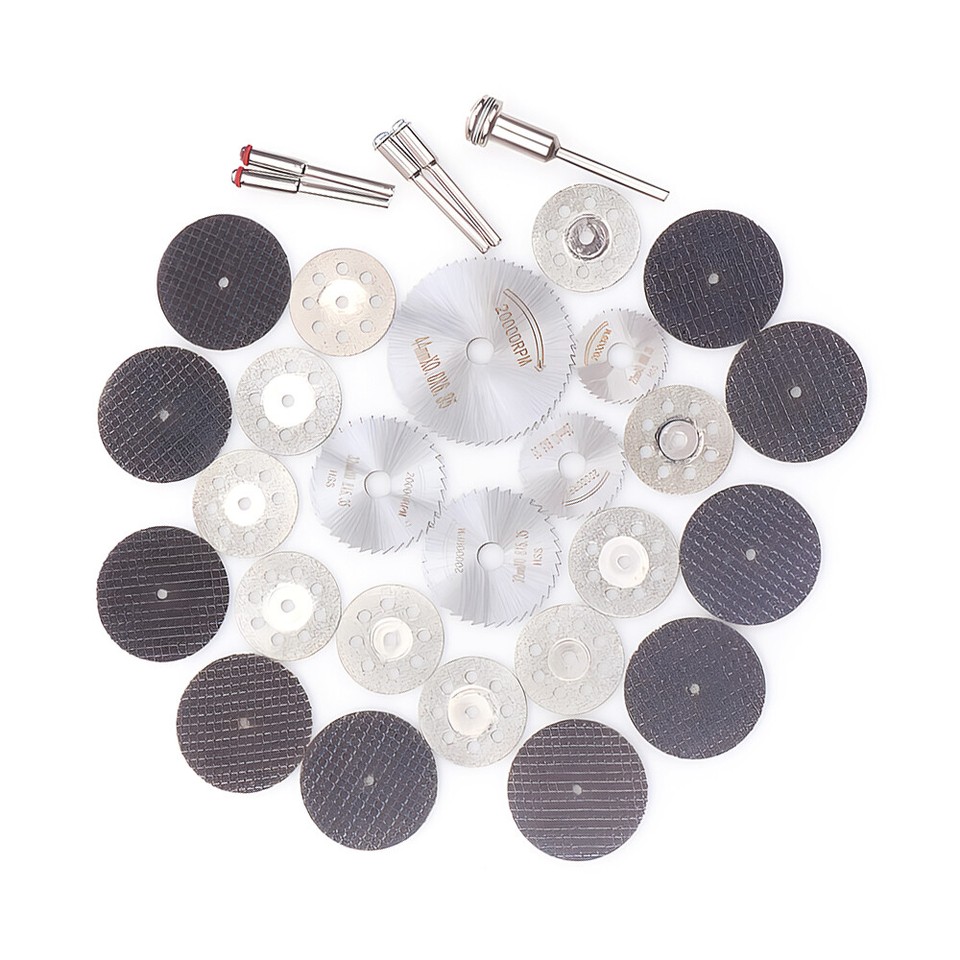 30x Cutting Wheel Set Drill for Dremel Rotary Tool Accessories w/ 1/8 ...