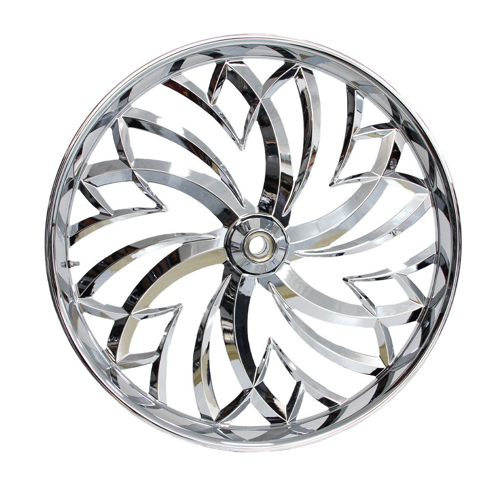 30x3.5" Chrome Front Wheel Forged Dual Disc Hub for Harley Road Glide ...