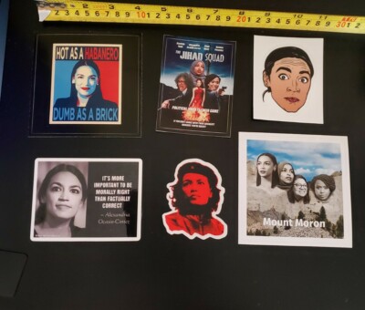 AOC A.O.C. Alexandria Ocasio Cortez Stickers Lot Of 6 Anti Socialism ...