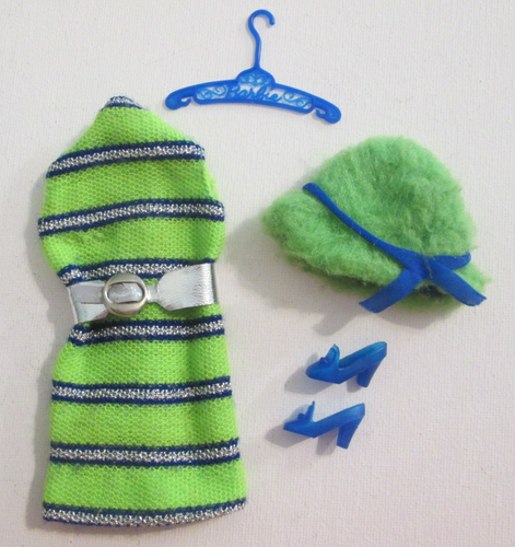 Vintage Barbie #1452 Now Knit Outfit ~ Hat Dress & Shoes | eBay