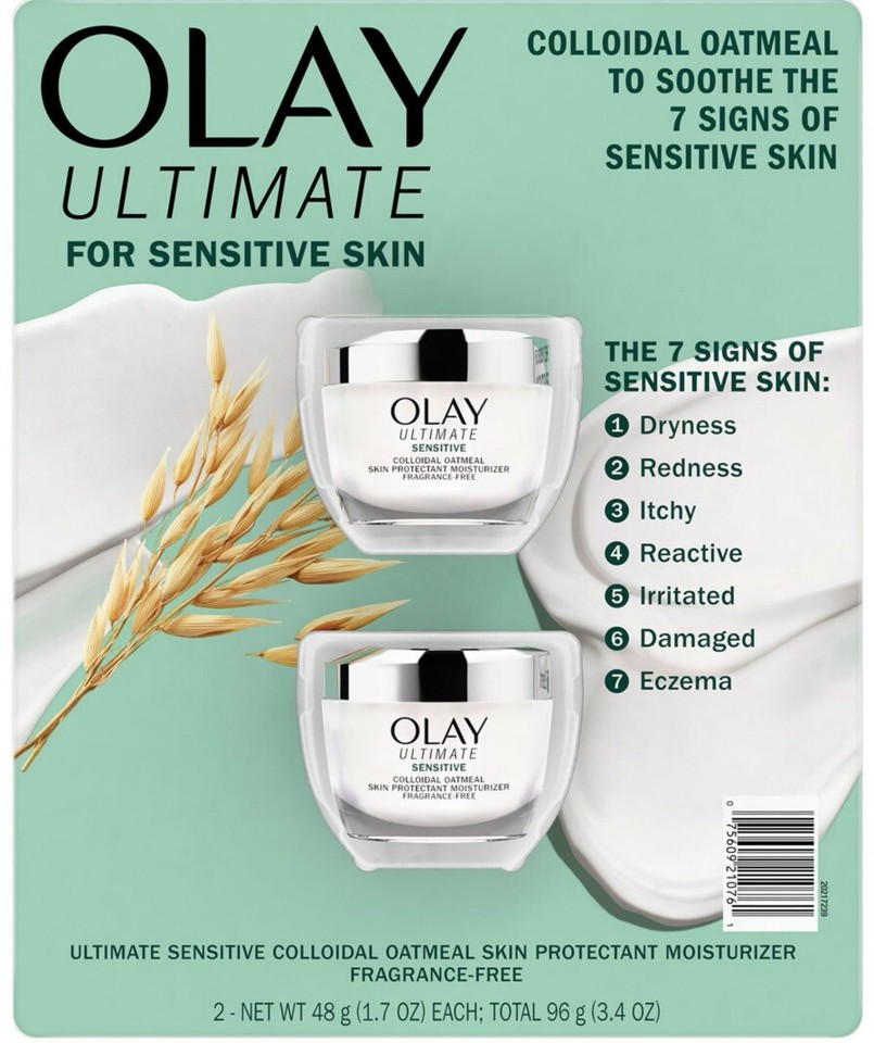 Olay Ultimate Soothing Face Moisturizer For Sensitive Skin Fragrance ...