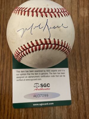 Mark Grace + Chris Sabo autographed Baseball 88 ROY Nice Condition SGC ...