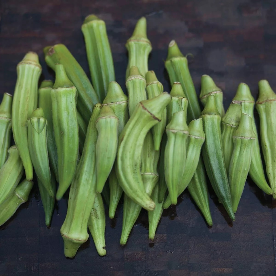 100+ Clemson Spineless Okra Seeds ------------ NON GMO - Heirloom ...