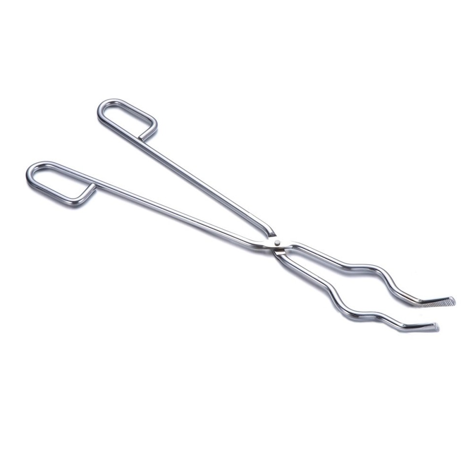 35cm Chromium Plated Steel Crucible Beaker Tongs Experiment Accessory ...