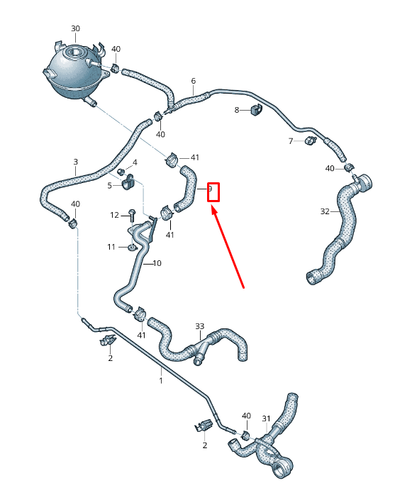 AUDI RSQ3 8U Engine Coolant Hose 8U0121109 | eBay