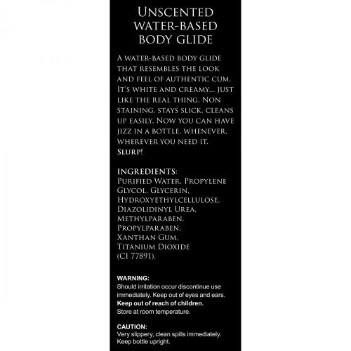 JIZZ CUM UNSCENTED WATER-BASED LUBE NON-STAINING FORMULA HUGE SIZE 34 ...