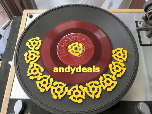 45 RPM RECORD INSERT ADAPTERS TURNTABLE STEREO RECORD PLAYER PHONOGRAPH ...