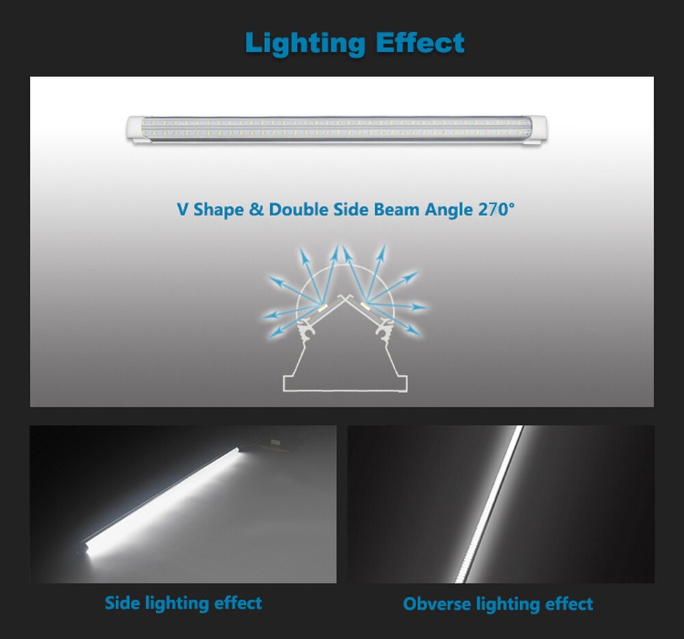 T8 8FT Integrated Led Tube Light Bulb V Shaped 2-8' Led Shop Light ...