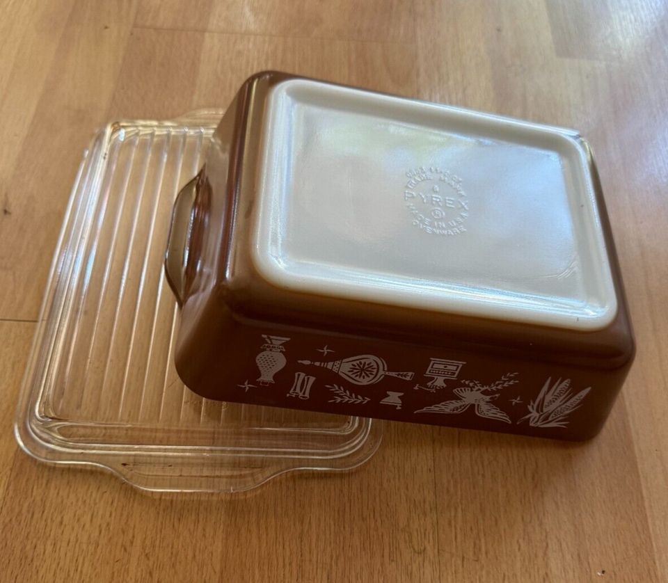 Brown Pyrex 0503 Ovenware Dish With 503C Lid 1 1/2 Quart 8.5” x 6.75 | eBay