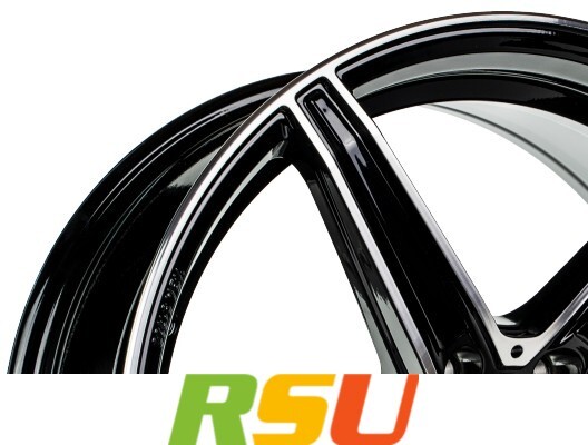 Tomason TN20 black polished 8x18" ET35 LK5 110 ML 65.1 Alufelgen 18 ...