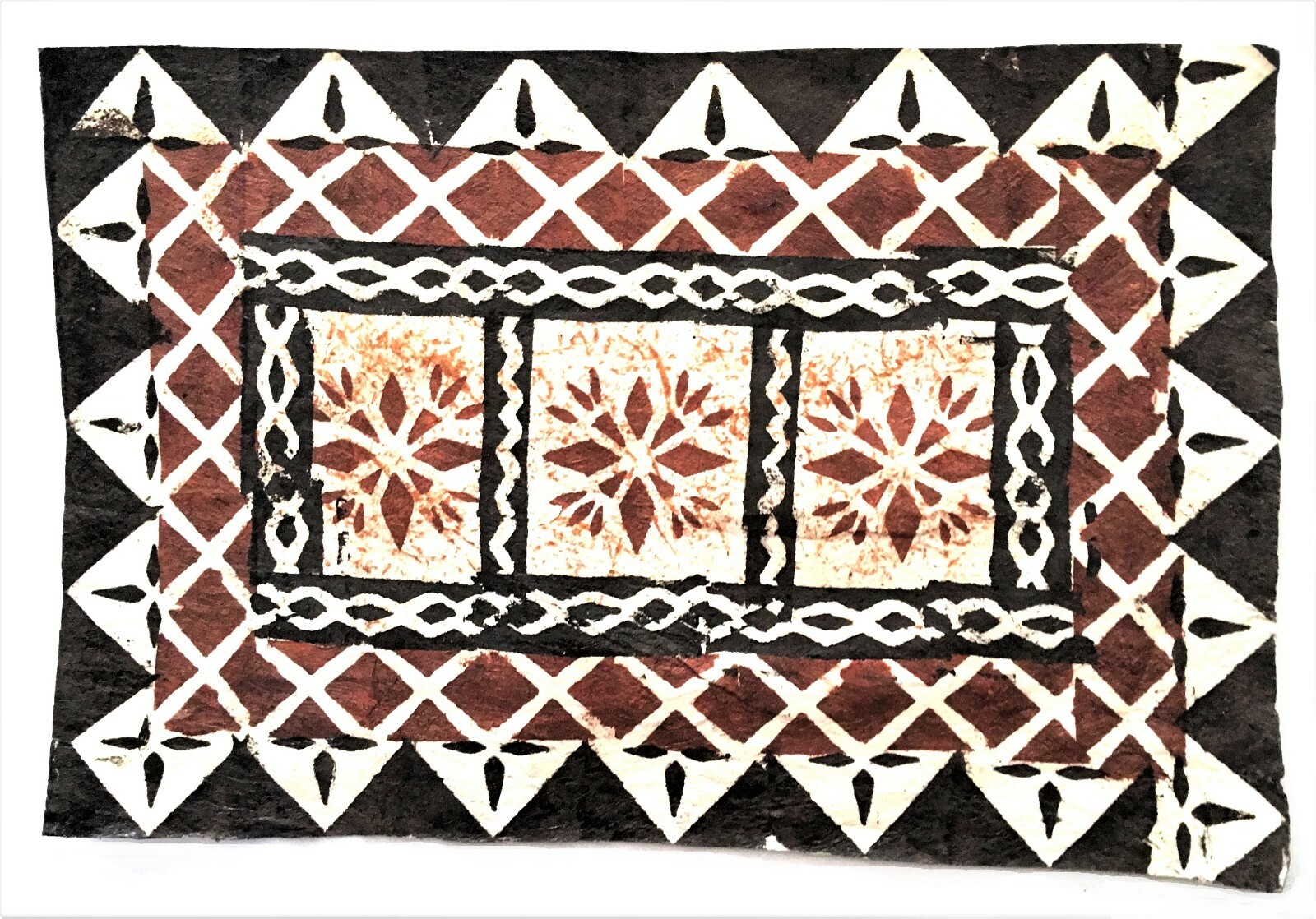 Fiji Tapa Rectangular Mat # 3 - 18" x 12" | eBay