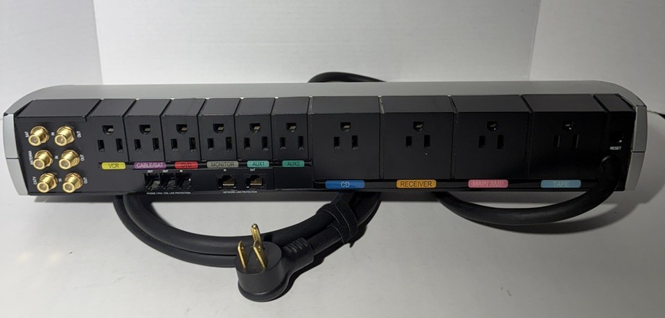 GUC Dynex DX-PB102 10 Outlet Home Theater AV Power Strip Surge ...