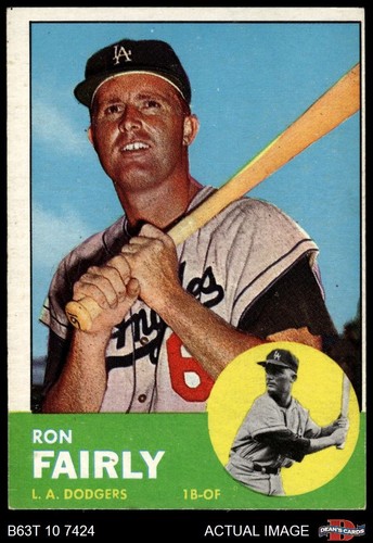 1963 Topps #105 Ron Fairly xSTR Dodgers VARIATION 4 - VG/EX | eBay