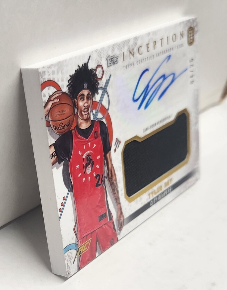 TYLER BEY 2022-23 Topps Inception OTE ~ AUTO GU RELIC ~ ROOKIE AUTO #'d ...