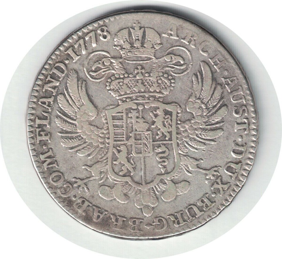 1778 AUSTRIAN NETHERLANDS THALER BELGIUM 1 Couronne 1 KRONENTHALER COIN ...