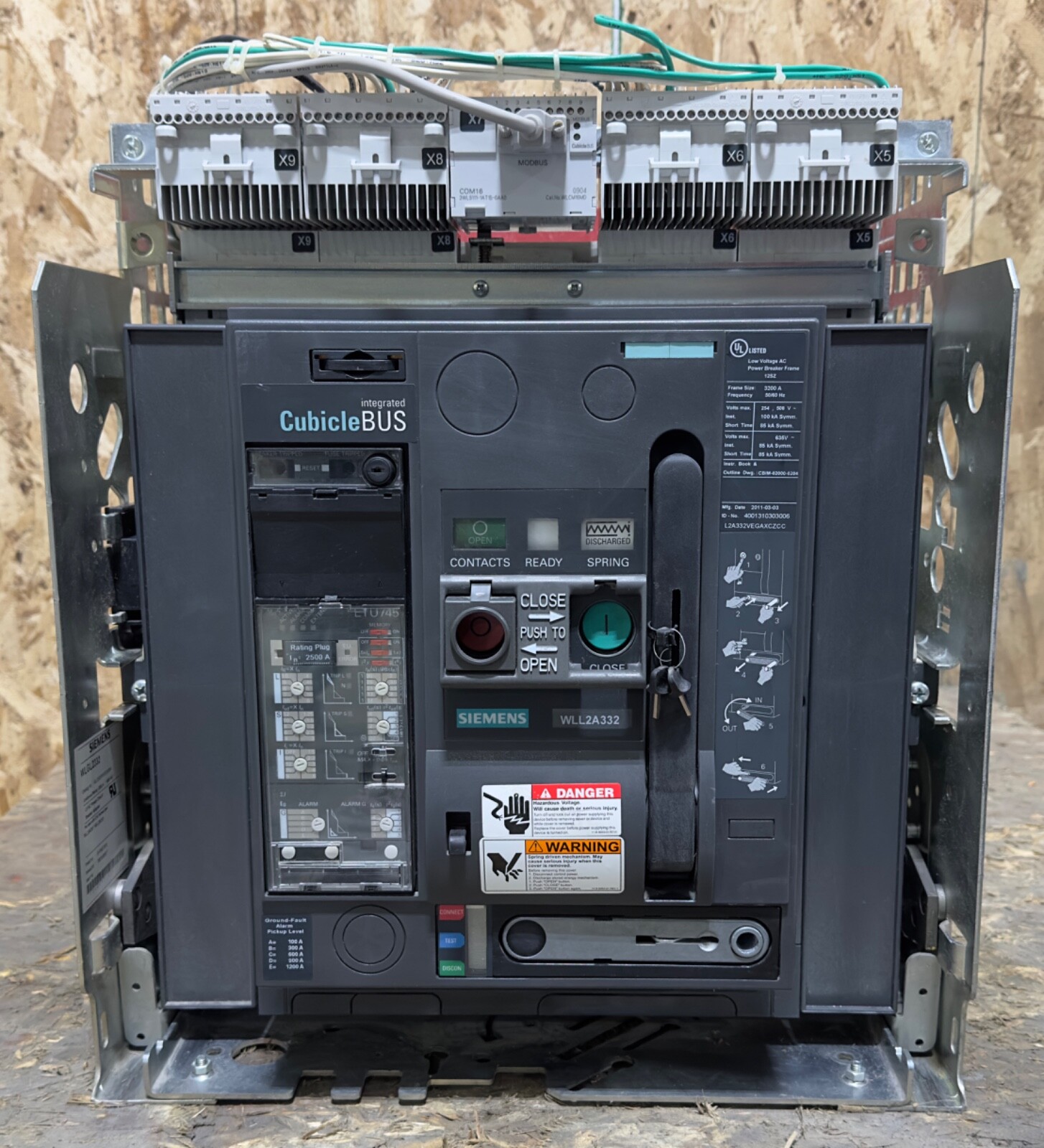 NEW ITE SIEMENS WLL2A332 3200A FRAME 2500A ETU745 TRIP UNIT CIRCUIT ...