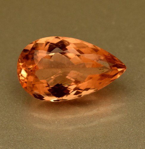 Top Color Peach Morganite 11 Ct Certified Pear Cut Loose Gemstone For ...