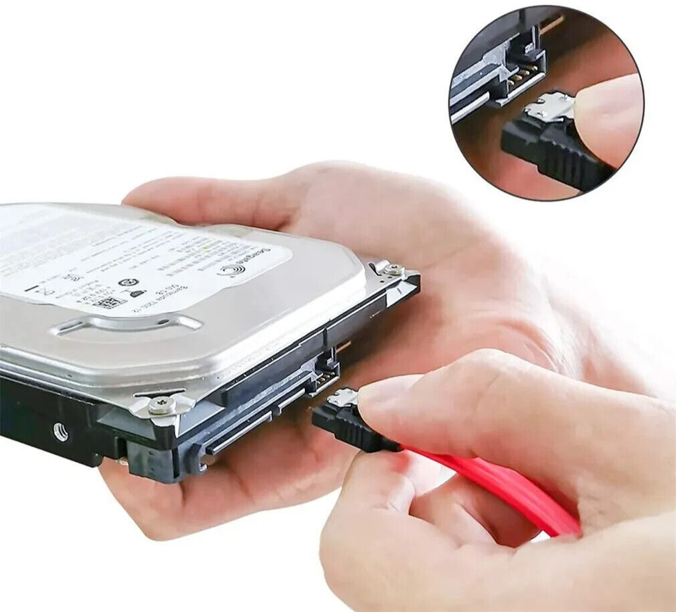 SATA Serial ATA Hard Disk Drive HDD to Motherboard Data Connection ...