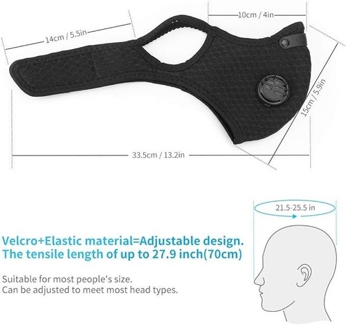 Dust Mask, Amazer Tec Reusable Dust Pollution Mask with Activated ...