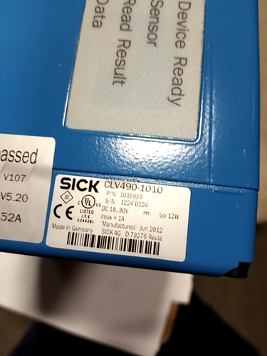 SICK CLV4901010 18-30V 12W Barcode Scanner for sale online | eBay