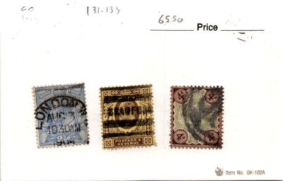 Great Britain, Postage Stamp, #131-133 Used, 1902 King Edward (AY) | eBay