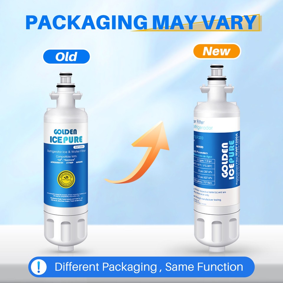 4 Pack Fit For LG LT700P LMXS27626S LMXS27626D LT120F Water Air Filter ...