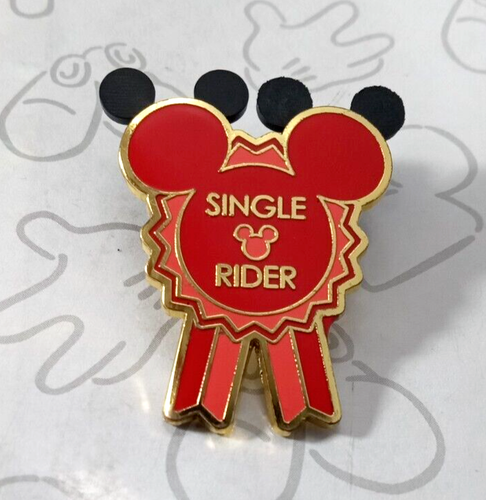 Mickey Mouse Icon Red Ribbon Single Rider Flair Booster 2021 Disney Pin ...