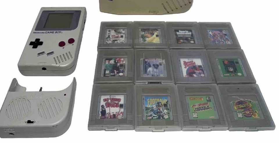 Genuine Nintendo Game Boy Console w/ 12 Games Storage Case & Extras 👀 ...